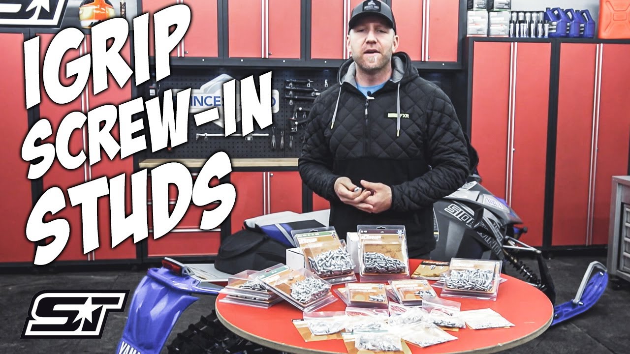 iGRiP Screw-In Snowmobile Traction Studs - YouTube
