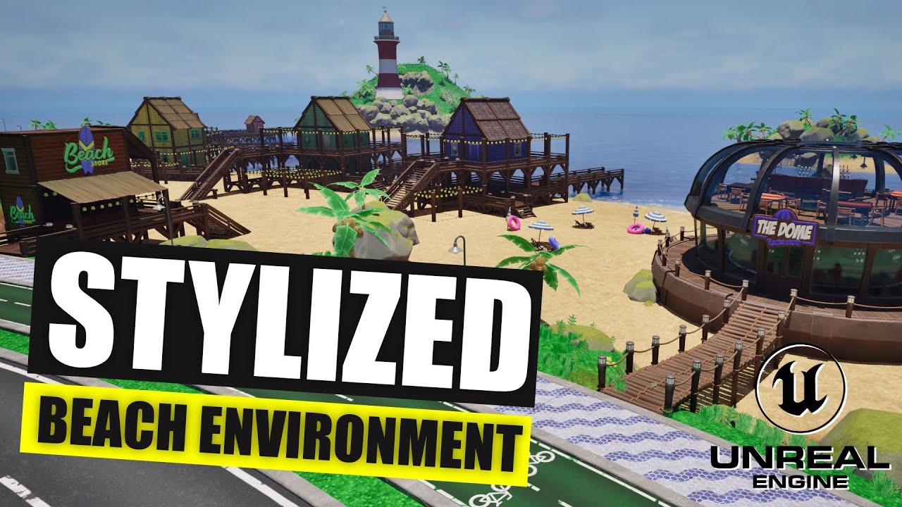 Unreal Engine Stylized Beach Environment - YouTube