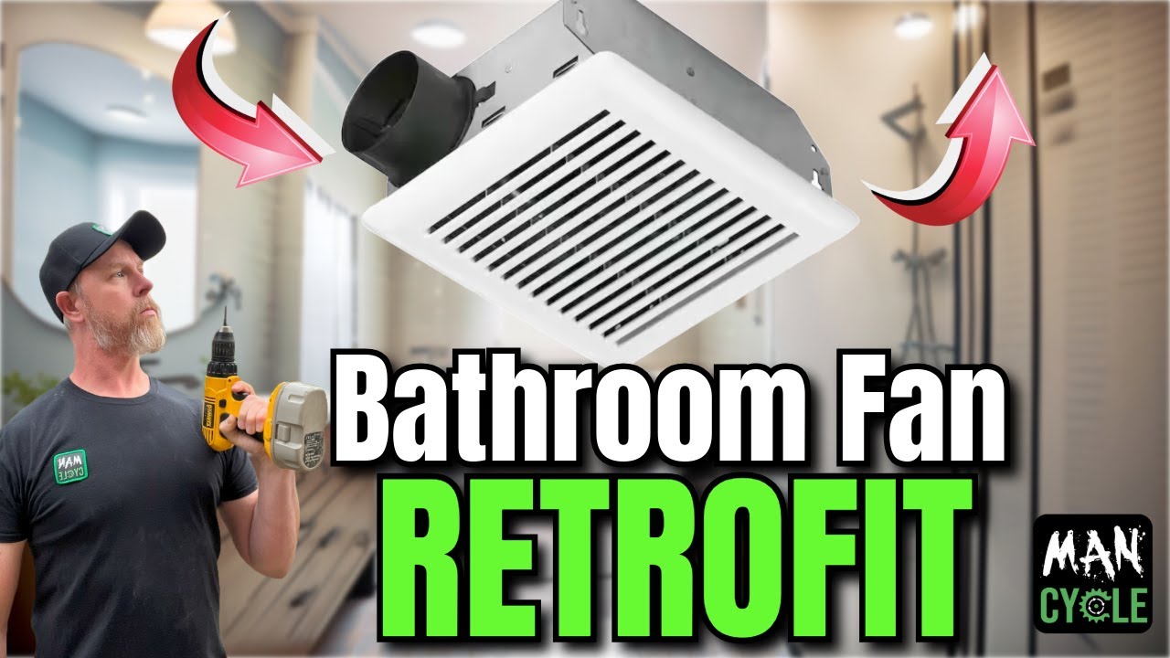 DIY Retrofitting an EXHAUST FAN in a Bathroom in 4 MINUTES! - YouTube