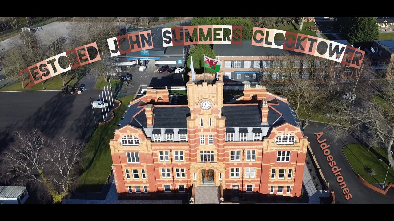 🏴󠁧󠁢󠁷󠁬󠁳󠁿 Restored John Summers Steelworks Clocktower and Gardens Shotton ...