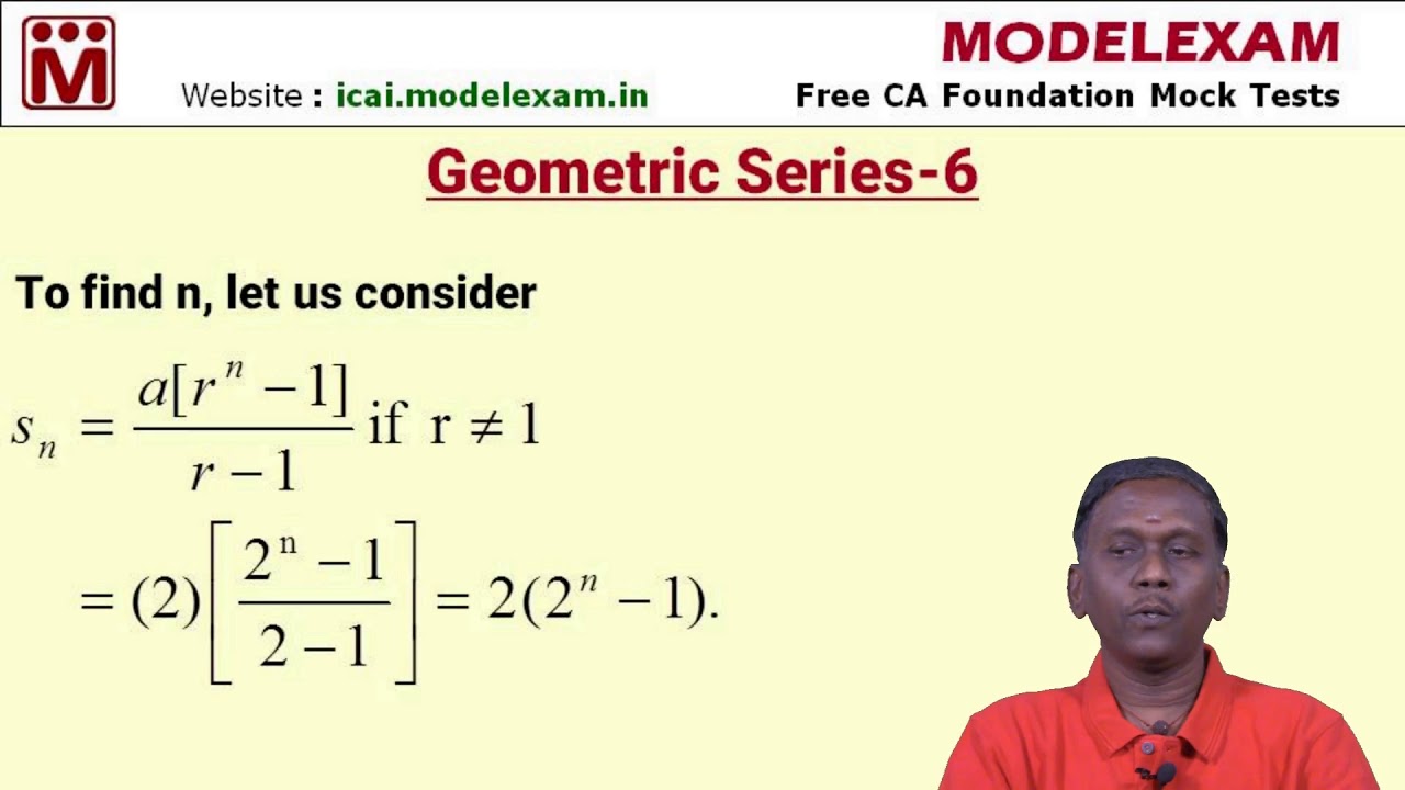 Geometric Series Problems Solutions Business Maths CA Foundation geometric-series-problems-solutions-business-maths-ca-foundation