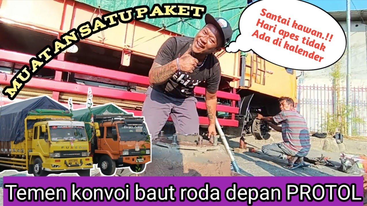 Muatan satu paket‼️Temen konvoi baut roda depan protol - YouTube