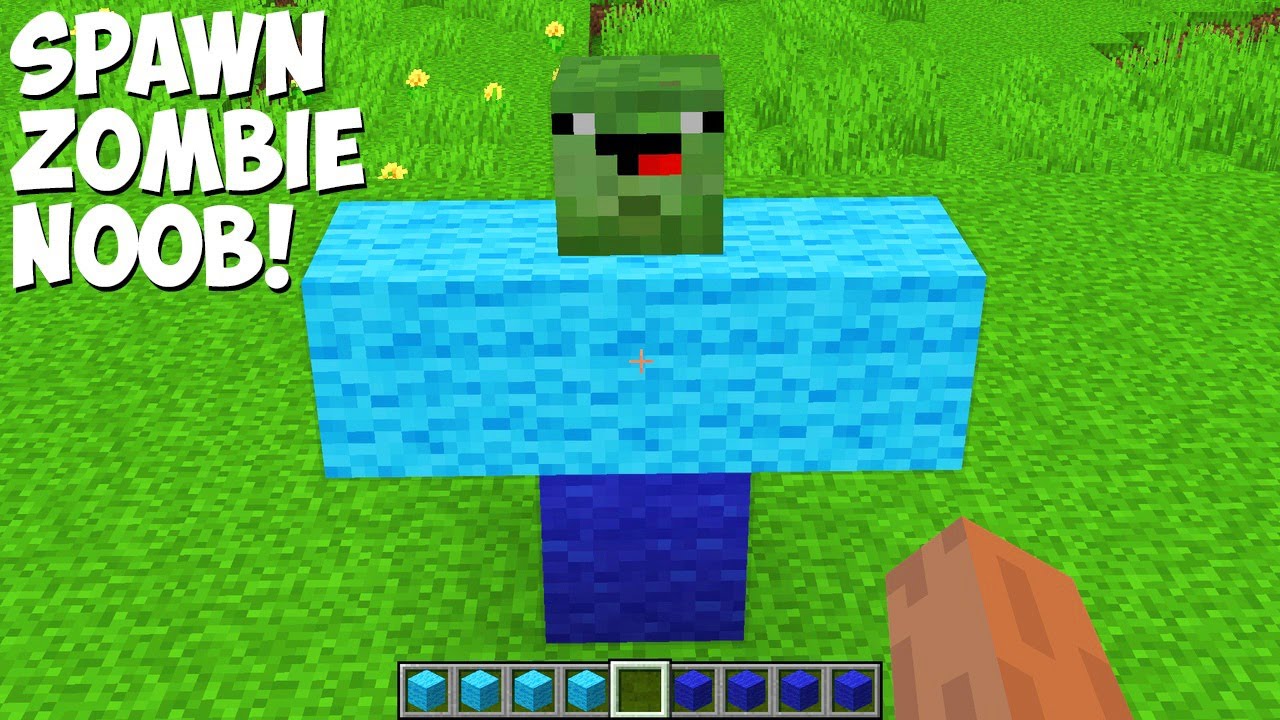 New SECRET WAY TO SPAWN ZOMBIE NOOB in Minecraft ! HOW TO SUMMON MOB ...