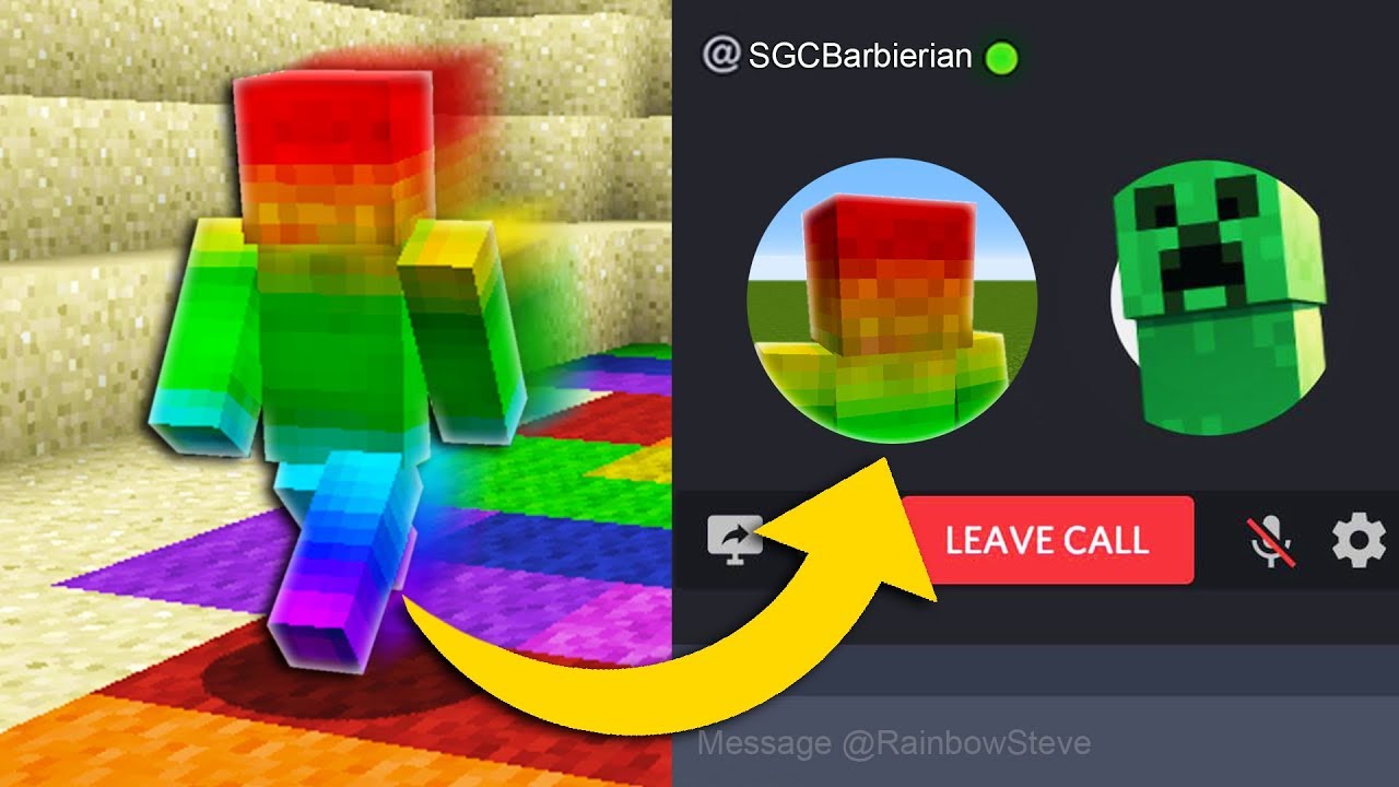 RAINBOW STEVE TALKS IN MINECRAFT VOICE CHAT! - YouTube