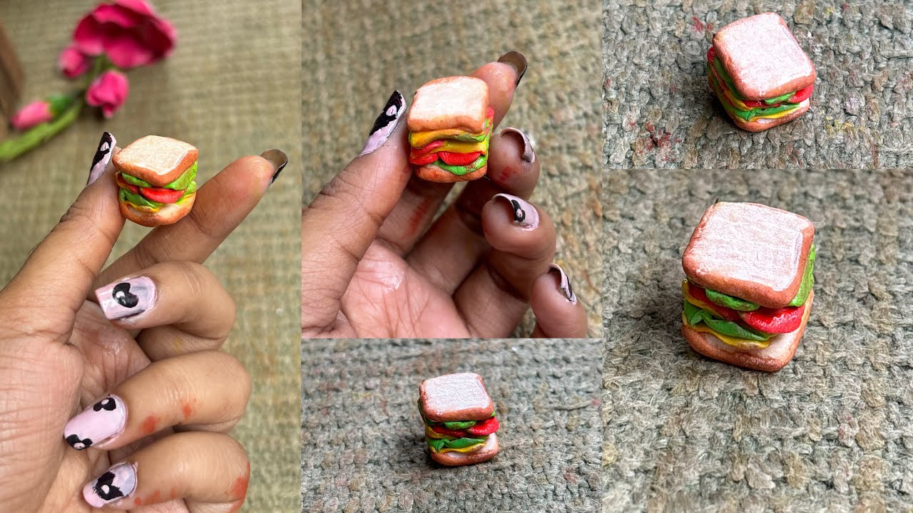 Sandwich making with super clay 🥪smallest sandwich with super clay/DIY ...