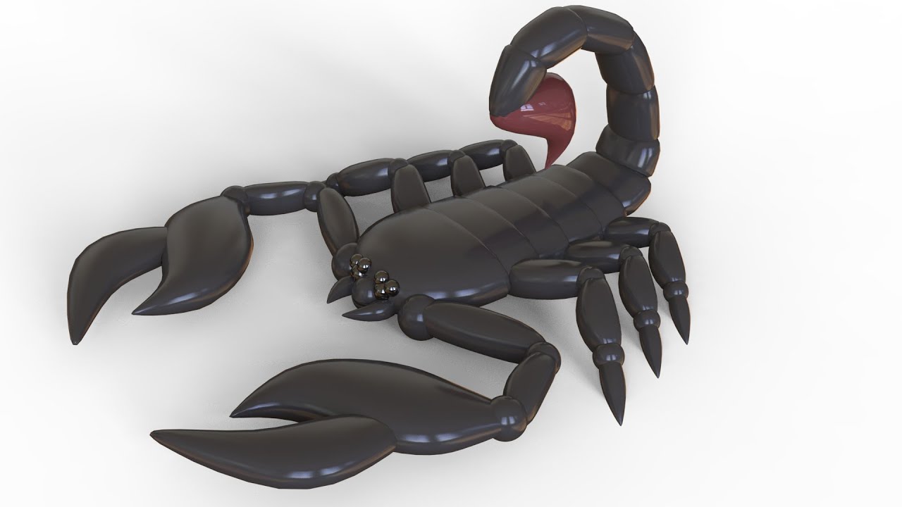 how to model a scorpion in 3d maya for beginners - YouTube