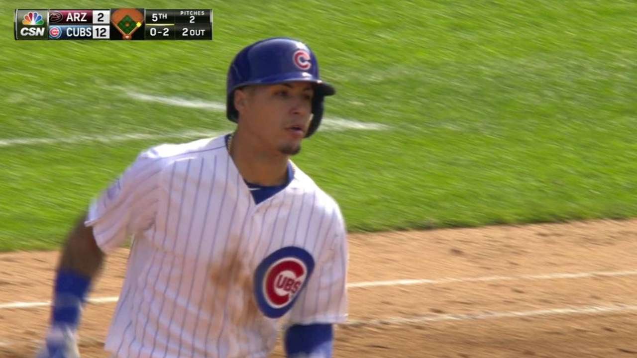 ARI@CHC: Baez belts his first homer of the season - YouTube
