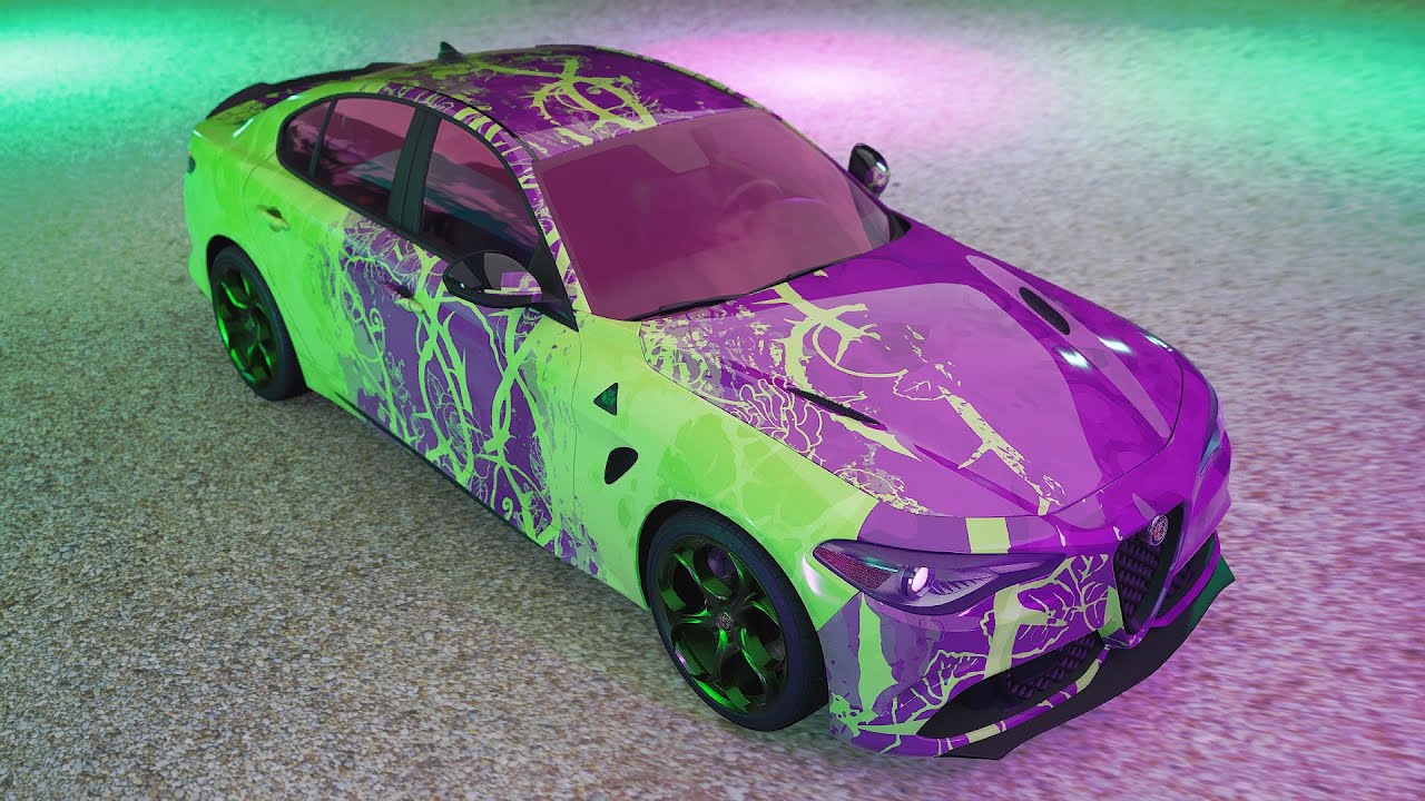 Alfa Romeo Giulia (Strangling Vine Car Wrap) - YouTube