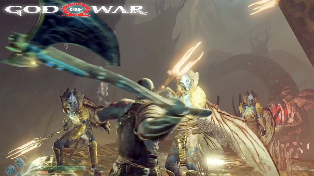 GOW Battle inside Dark Elf Hive - YouTube