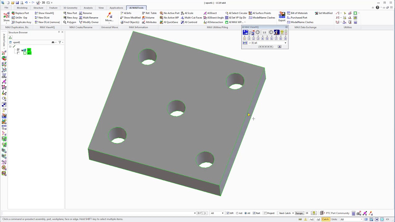 Move Face - Line Between 2 Points (Plus AI Bisect!) AI MAXTools for Creo Elements/Direct ...
