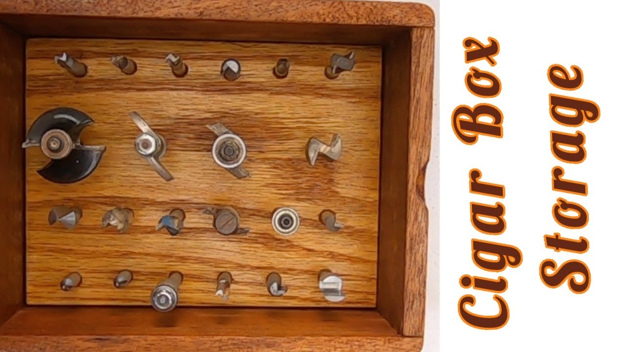 Woodworking: Cigar Box Storage for Router Bits - YouTube