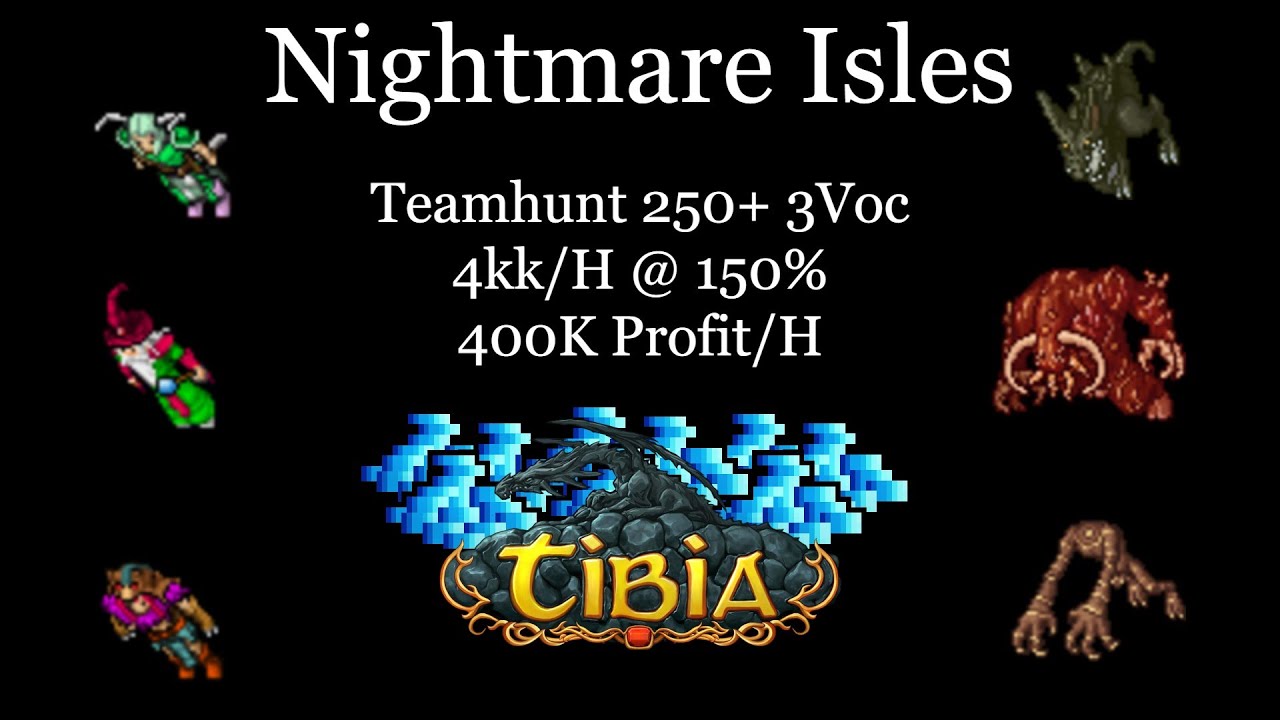 Tibia Nightmare Isles Teamhunt 250+ - YouTube