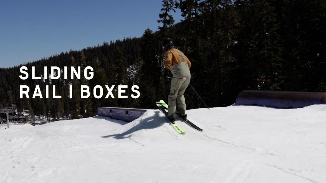 Fischer Alpine I Learn how to Slide a Box in the Park on Skis with ...