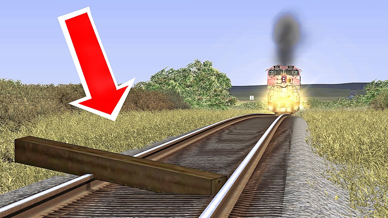 ⚠️Unexpected Obstacles Surprises a BNSF Train ️ - YouTube