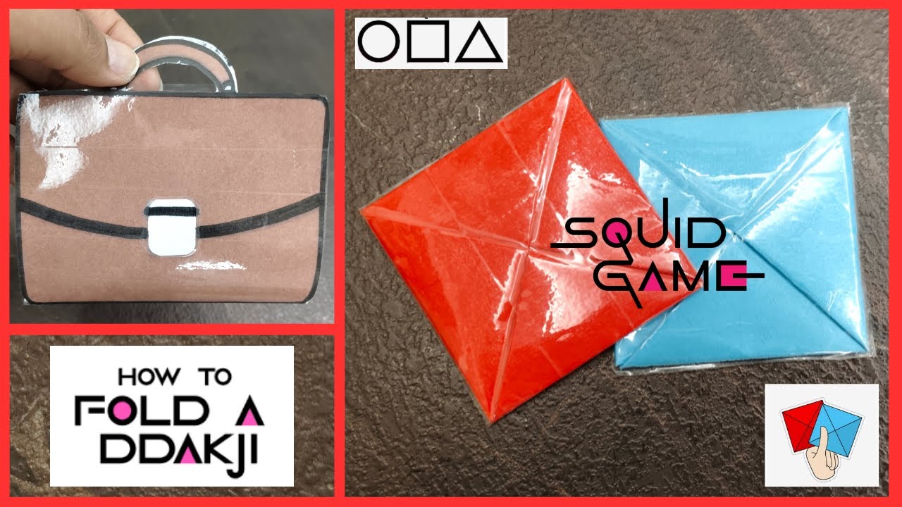 How To Make Ddakji | Squid Game Ddakji | DIY Ddakji | Squid Game Card ...