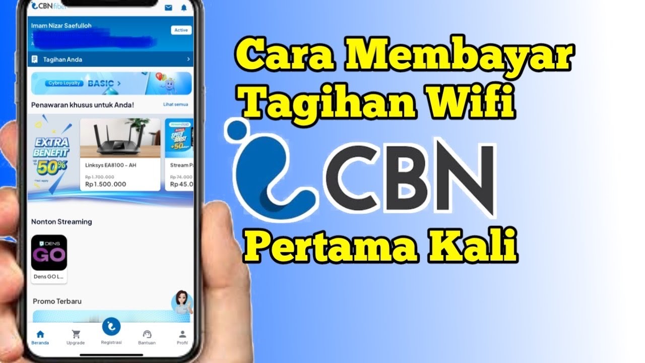 Cara Bayar Tagihan Wifi CBN Pertama Kali - YouTube