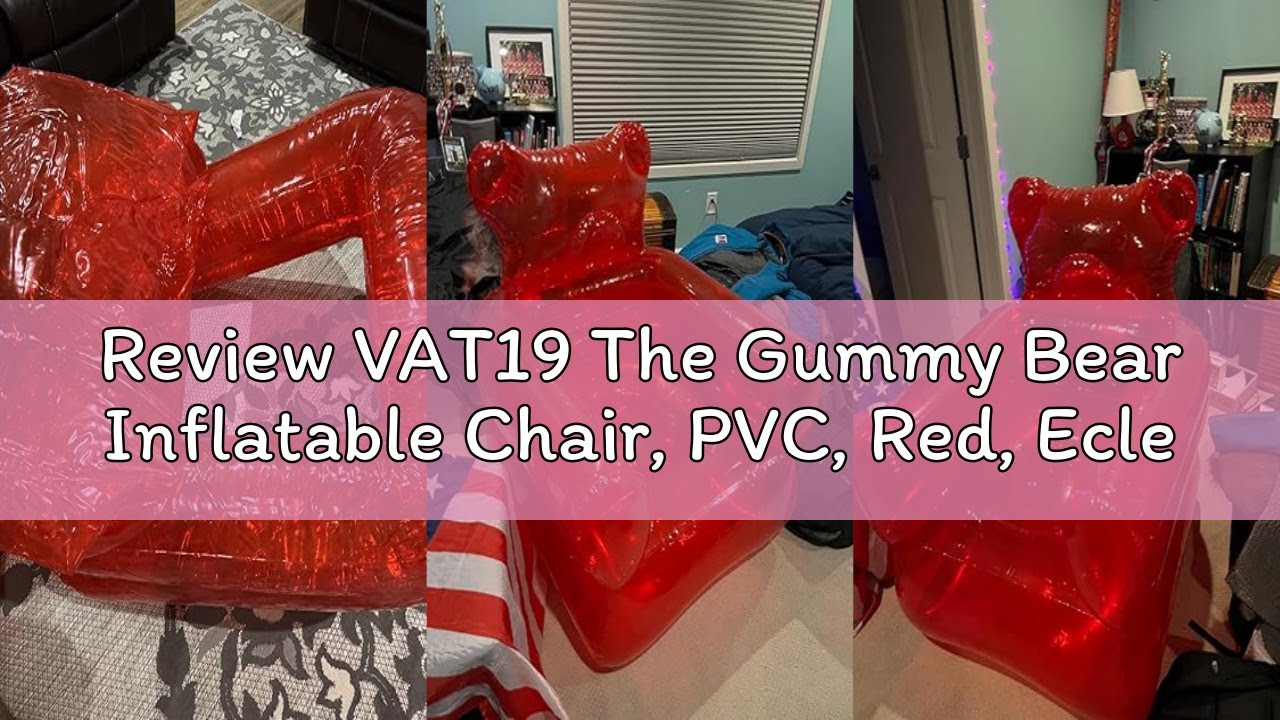 Review VAT19 The Gummy Bear Inflatable Chair, PVC, Red, Eclectic Style ...