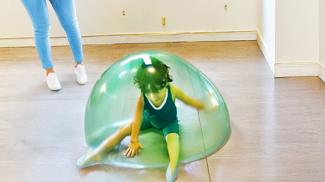 he got STUCK in slime bubble.. - YouTube