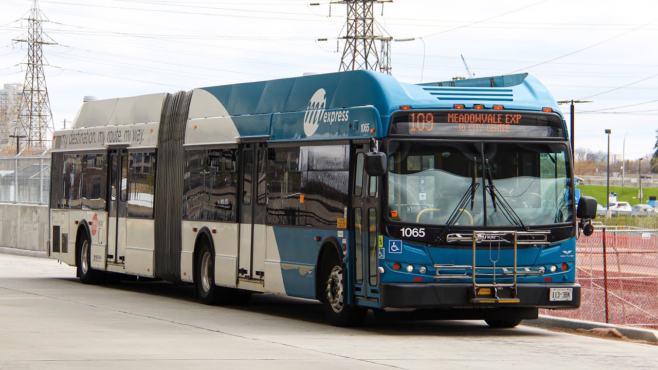 (Ride Video) Miway New Flyer D60LFR 1065 on route 109 Meadowvale ...