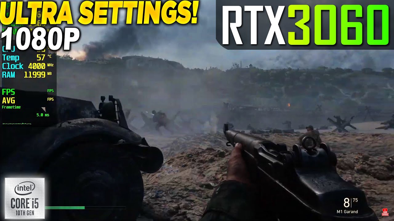 Call of Duty WW2 RTX 3060 - 1080p Ultra, - YouTube