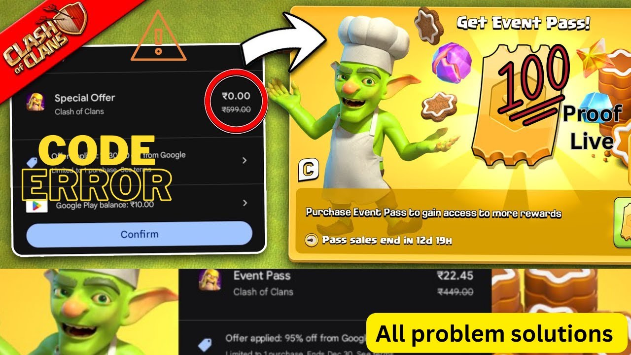 New Google offer Code didnt work all Problem solution - Clash of Clans - YouTube