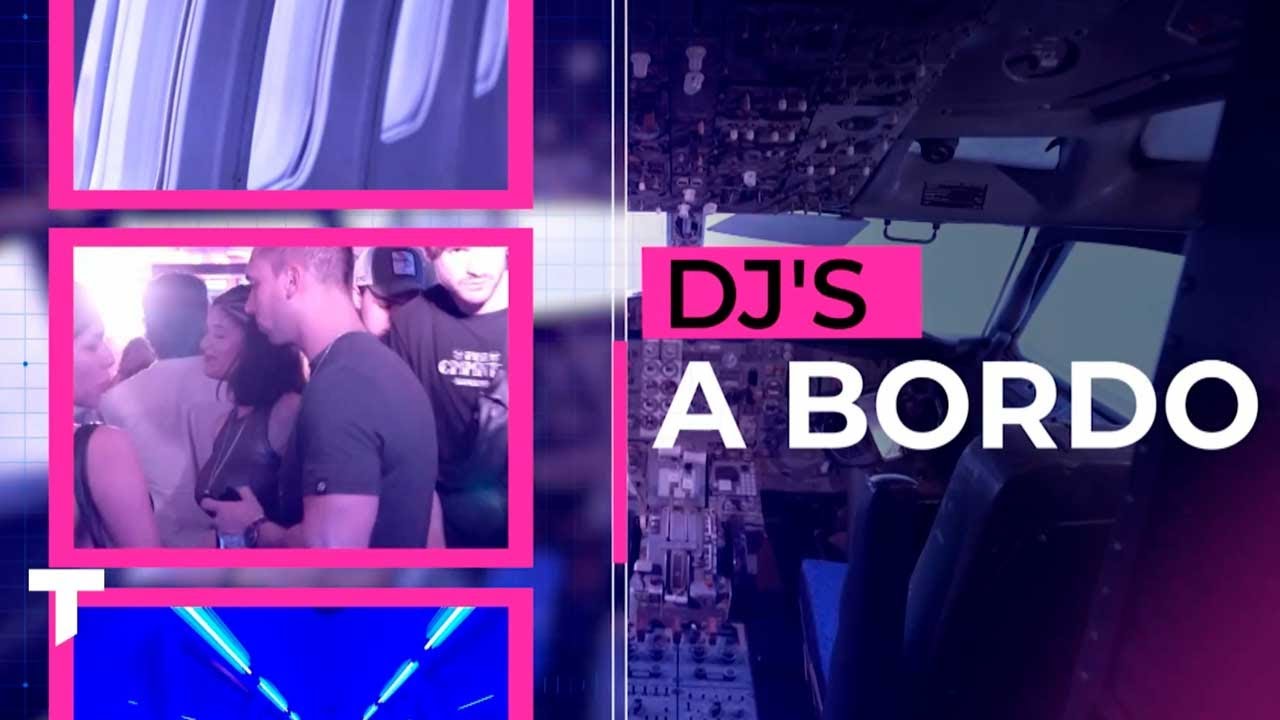 DJ'S A BORDO: Una fiesta electrónica en un avión - YouTube