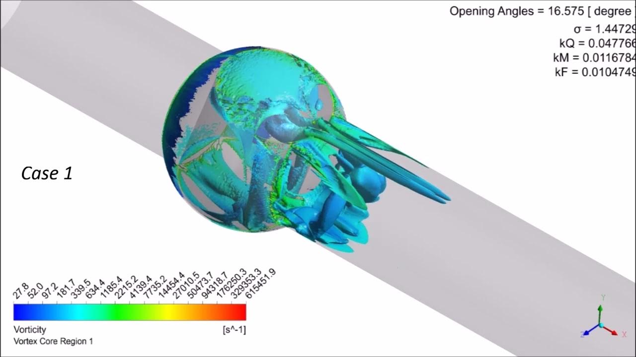 Spherical Valve Vortex Investigation - Case1&2 - CFD Transient ...