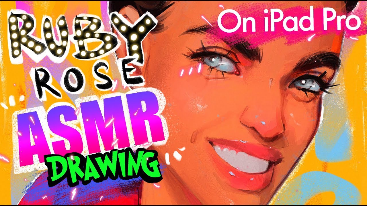 ASMR PAINTING PROCESS. RUBY ROSE portrait on iPad Pro by BLUESSSATAN ...