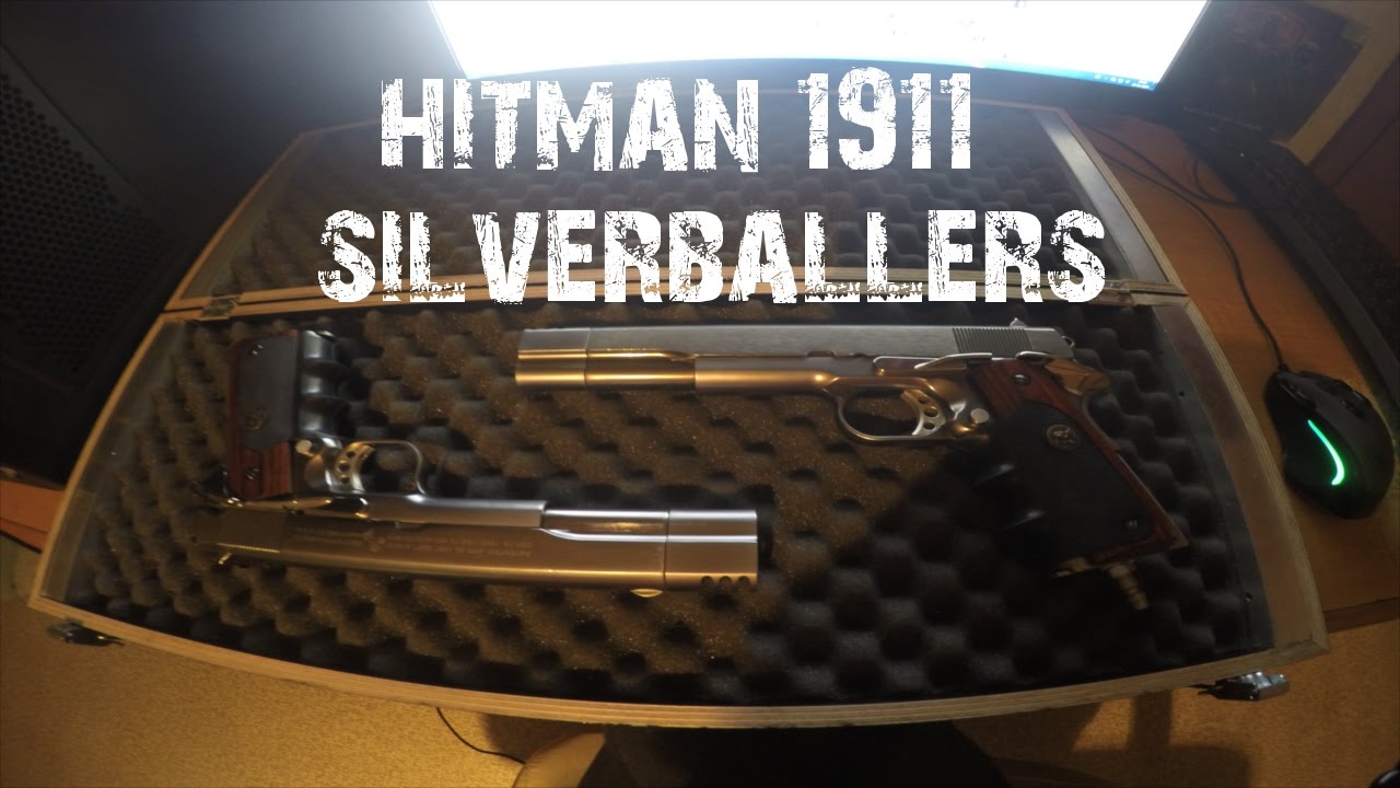 WE airsoft pistols HITMAN 1911 silverballers - YouTube