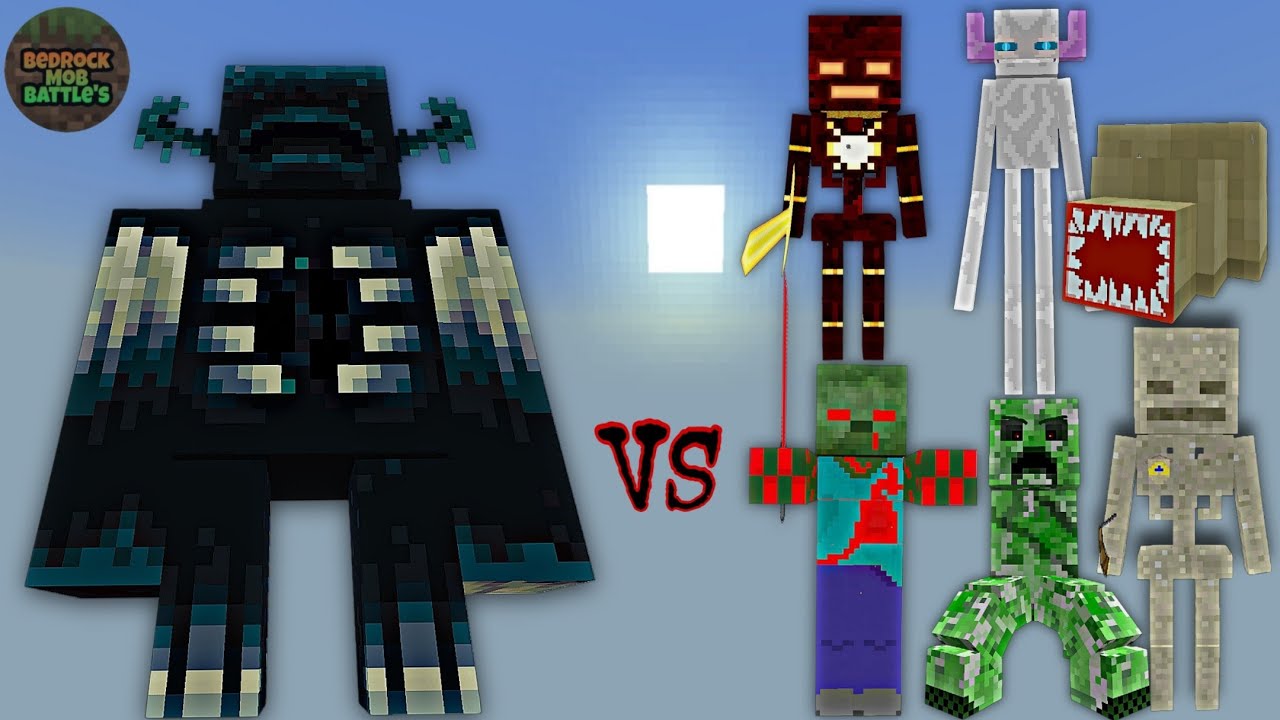 Titan Warden vs Titan Mobs (by H2VNull123) | Minecraft Bedrock | Mob ...