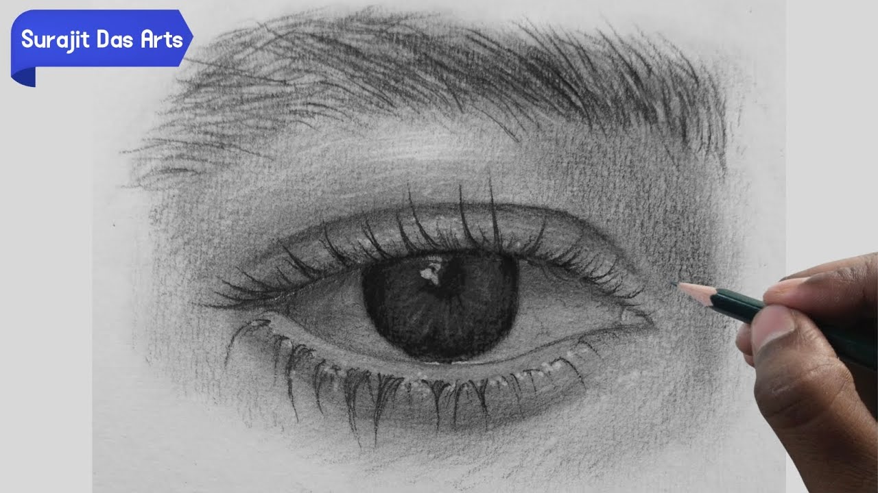 How to Draw realistic eyes | Eye drawing tricks for beginners - YouTube