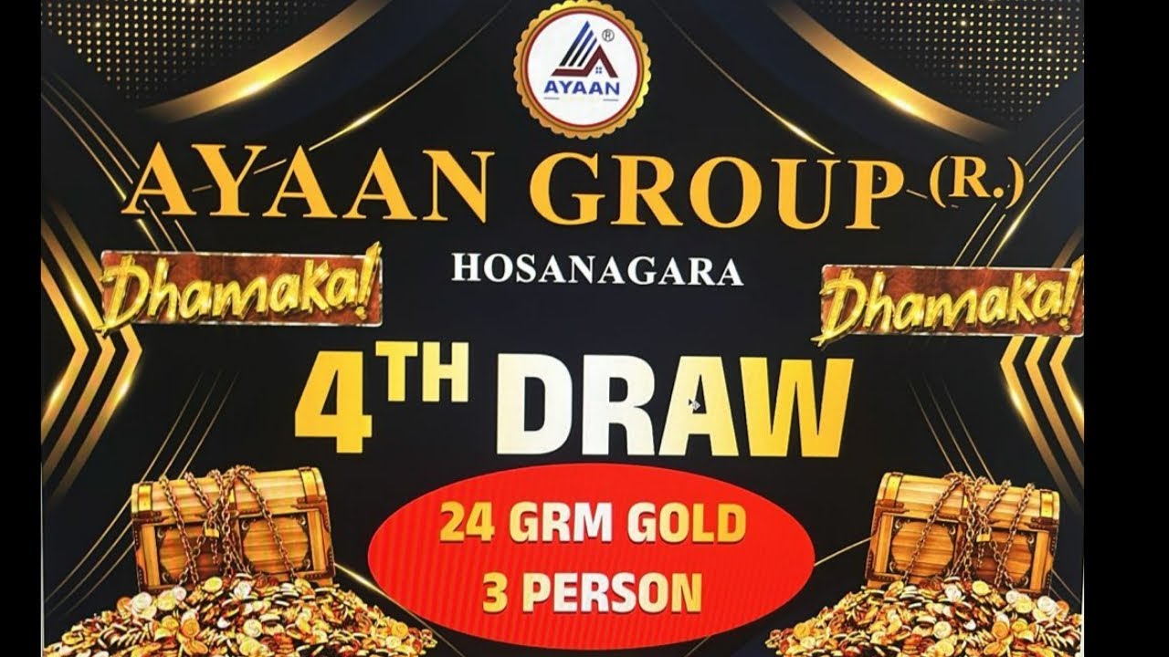 AYAAN GROUP | DRAW 4 | 24 GRAM GOLD 3 WINNERS | HOSANAGARA - YouTube