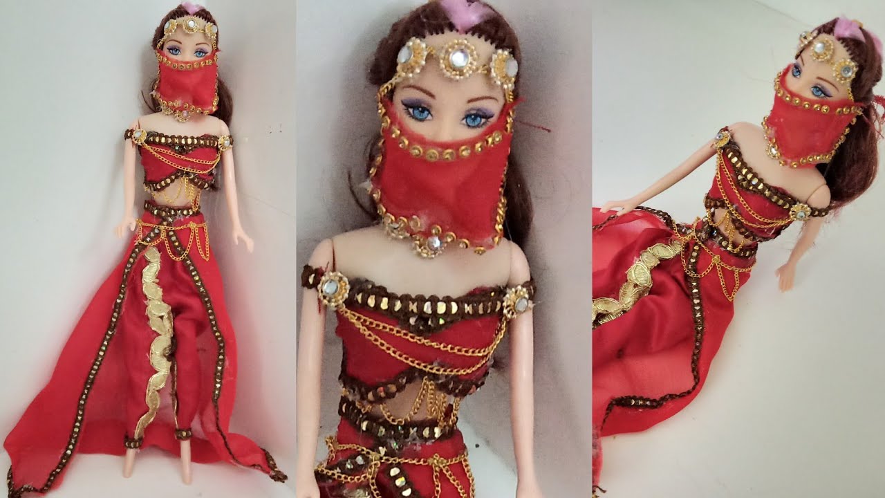 Barbie DIY Arabian Girl Costume And Jewelary | CraftLas - YouTube