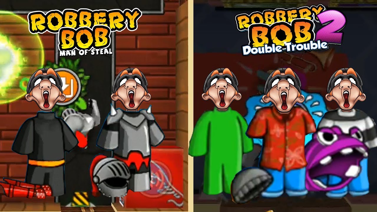 Robbery Bob vs Robbery Bob 2 Use All Costumes Part 34 - YouTube