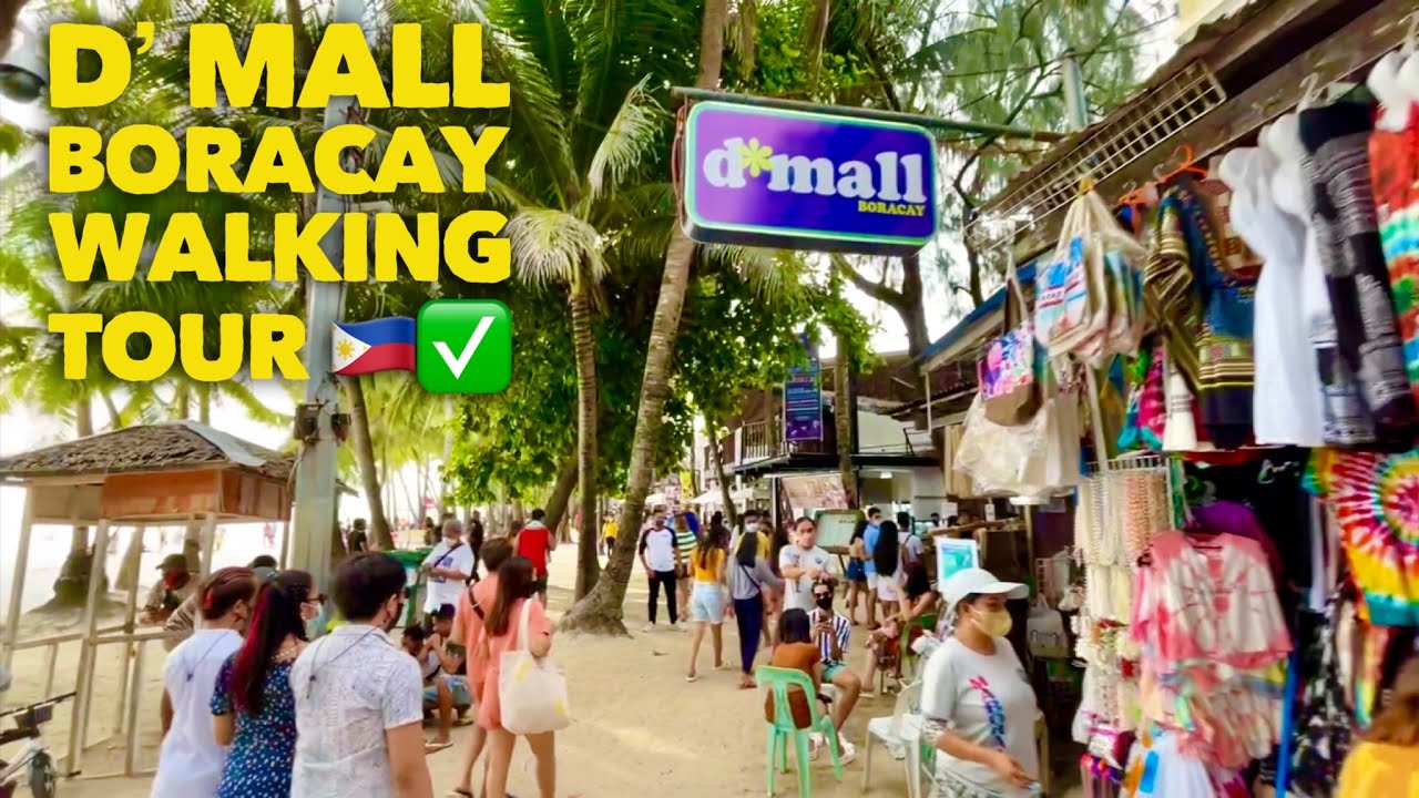 Boracay White Beach Station 2 D' Mall Walking Tour | Day 7 of 8 | Beach Life | Sunny Day - YouTube