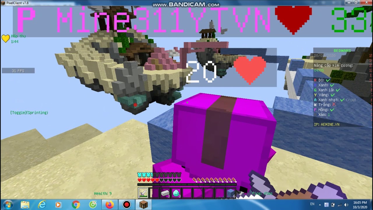 Bedwars #3 Trận game bình thường :v - YouTube