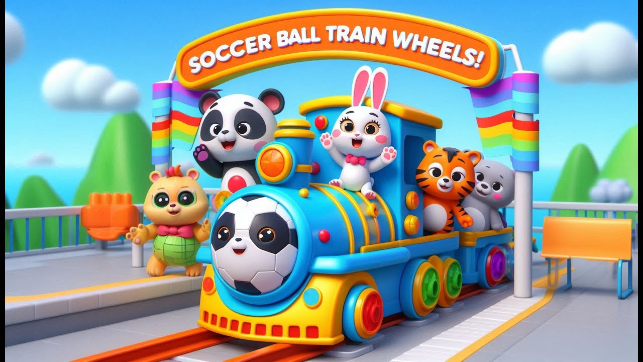 Soccer Ball Train Wheels | Kids Dance Song + Fun Friends & Movement ...