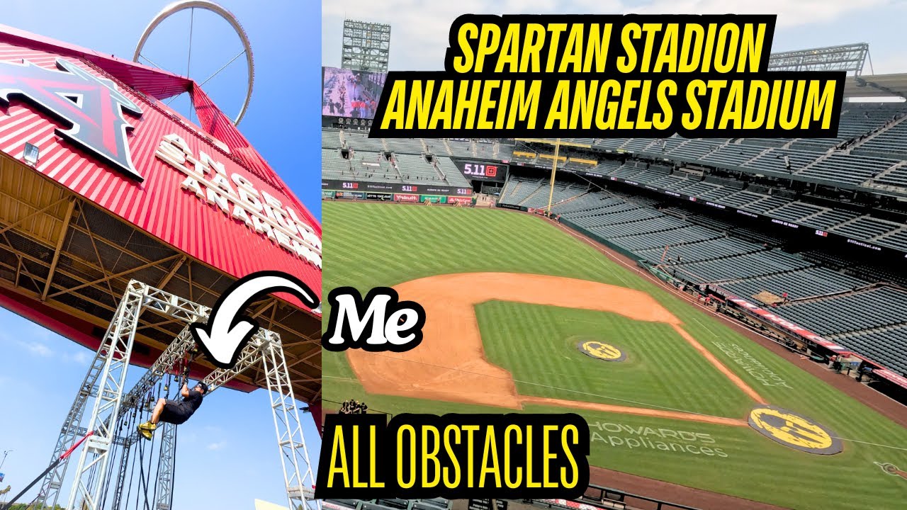 Spartan Race Anaheim Angels Stadium Stadion 5K (ALL OBSTACLES!) - YouTube