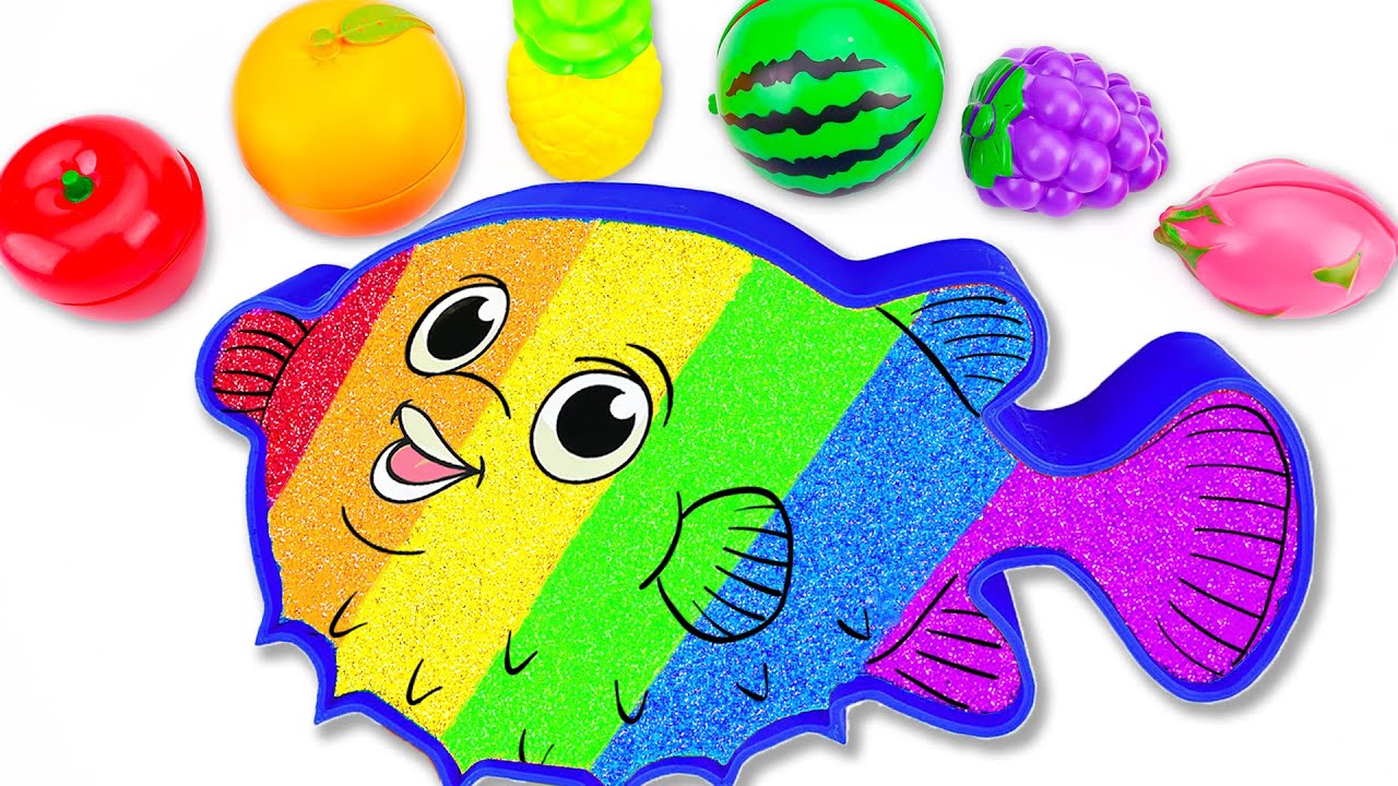 Satisfying Video | How To Make Rainbow Puffer Fish Bathtub by Mixing ...