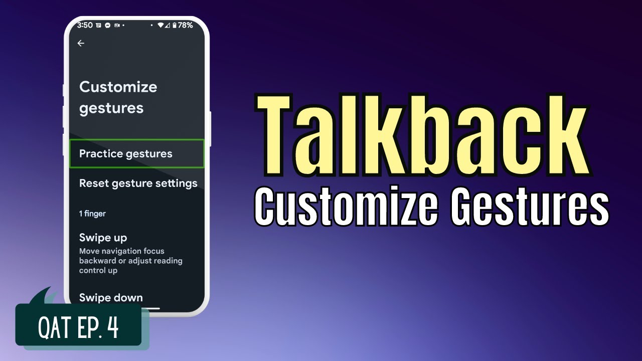 Learn and Customize Talkback Gestures | Quick Accessibility Tips Ep. 4 ...