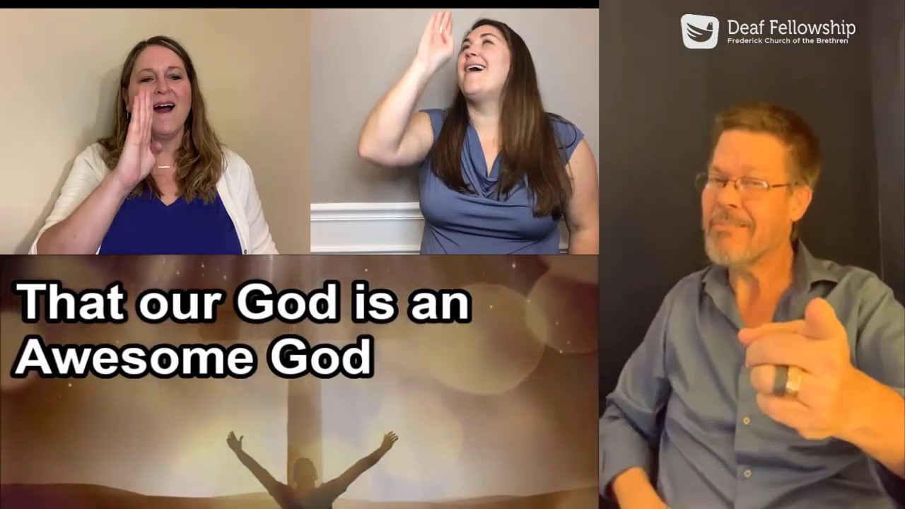 Awesome God ASL worship song with lyrics - YouTube