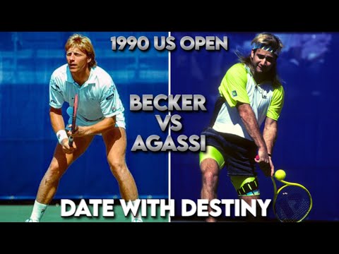 Andre Agassi VS Boris Becker - 1990 US Open Semi-Finals - Date with ...