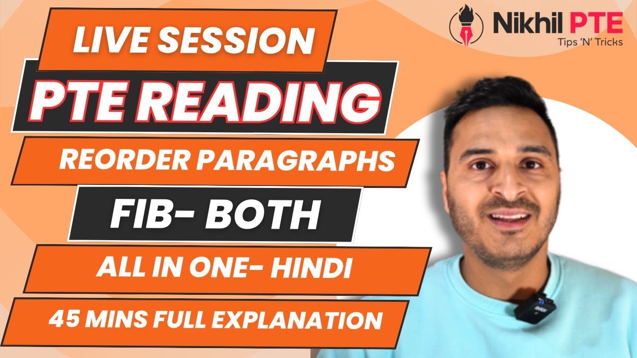 PTE READING - LIVE SESSION WITH STUDENTS IN HINDI || PTE BY NIKHIL || # ...