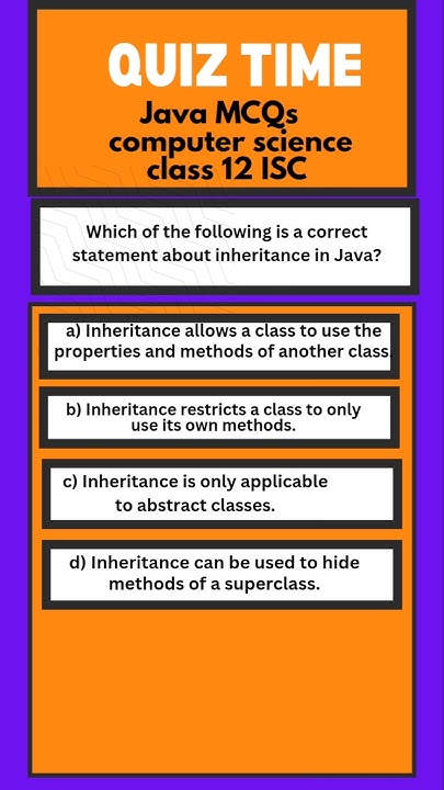 Java MCQs Computer science class 12 ISC #computerscience #exams #quiz #viralshort - YouTube