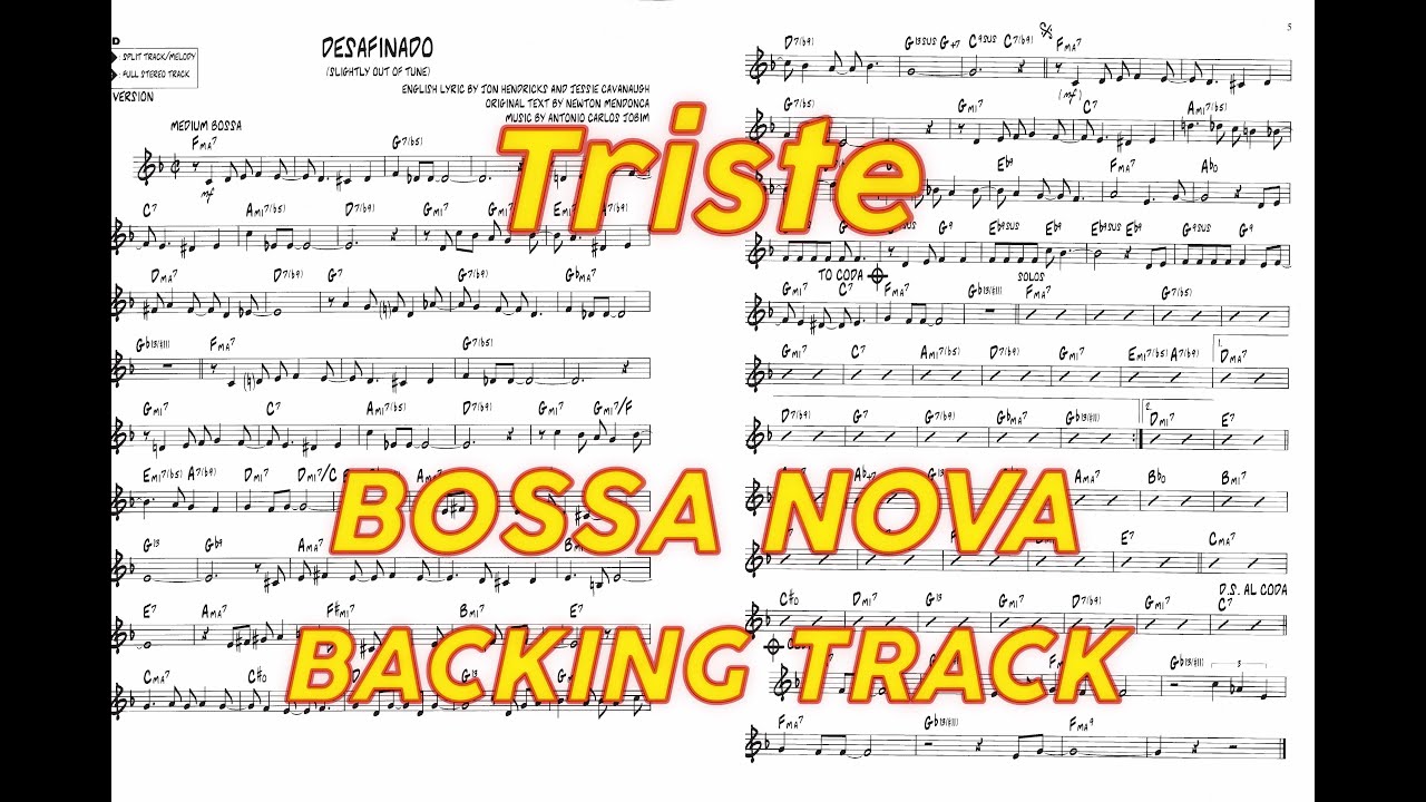 Triste Bossanova Backing Track - Charts - YouTube