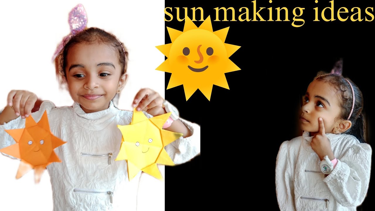 Ami's art and craft/origami sun making/simple steps for kids/kids craft ...