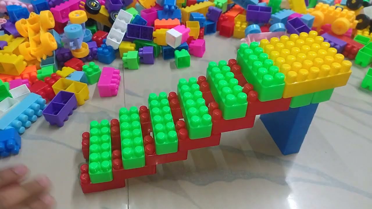 Satisfying Diy Stairs | asmr building blocks | block game | cartoon ...