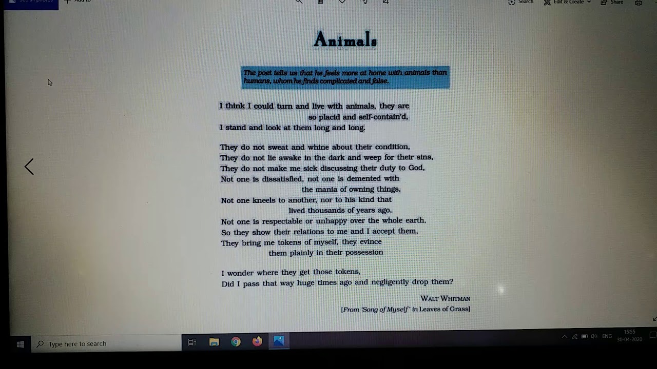 Class 10 English Animals Part 2 YouTube class-10-english-animals-part-2-youtube