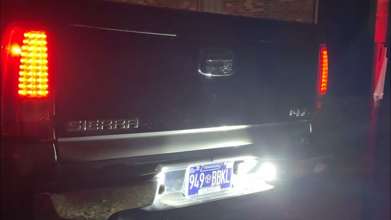 How to change license plate lights for gmc sierra 99-13 LED chrome ...