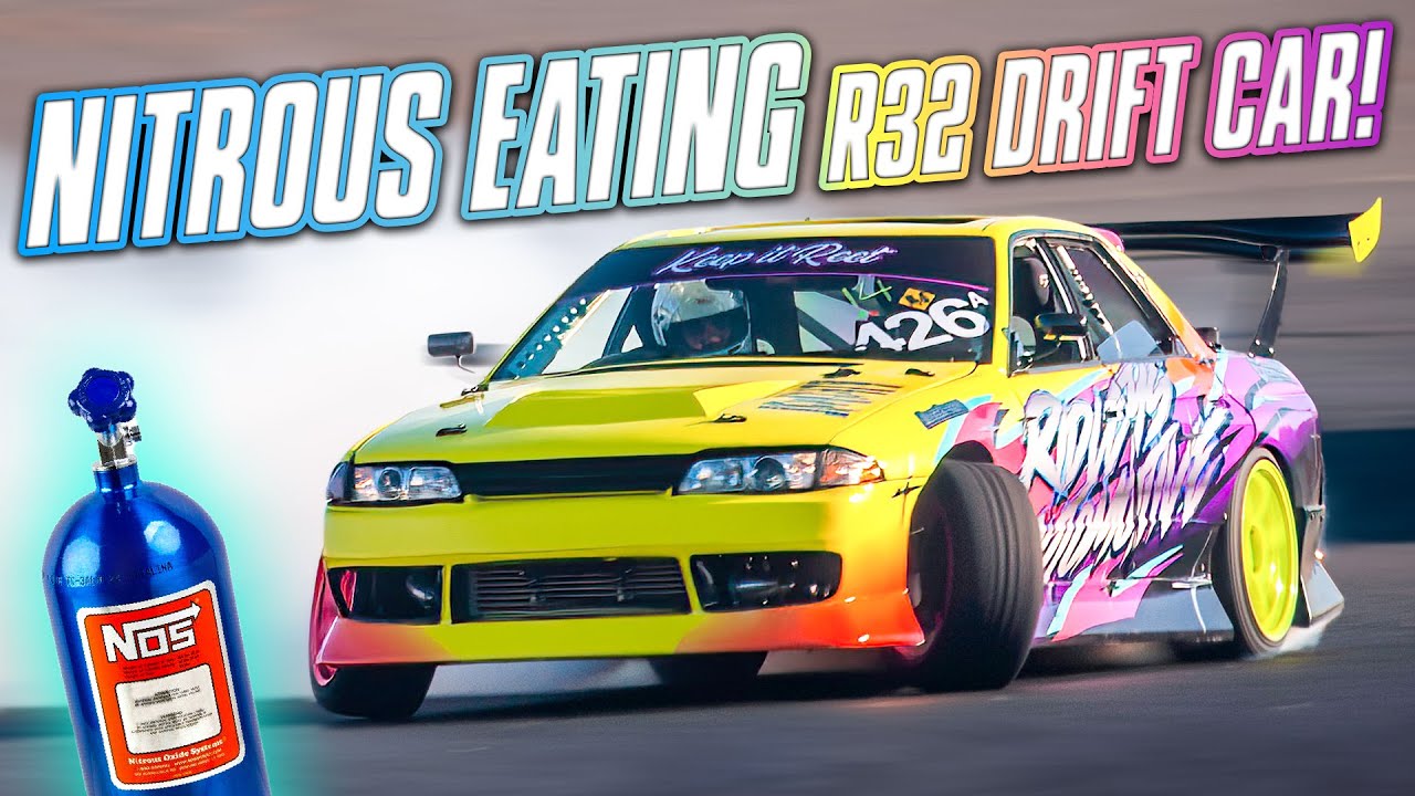 Ridley's 600HP R32 Skyline Drift Car on Nitrous!! | Reet Rundown - YouTube